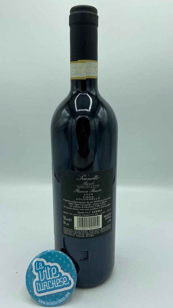 Prunotto – Barolo Riserva Bussia Vigna Colonnello – 2008 - La vite Turchese