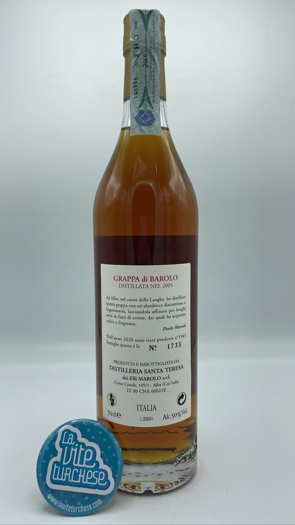 Marolo – Grappa di Barolo 15 anni – 2005 - La vite Turchese