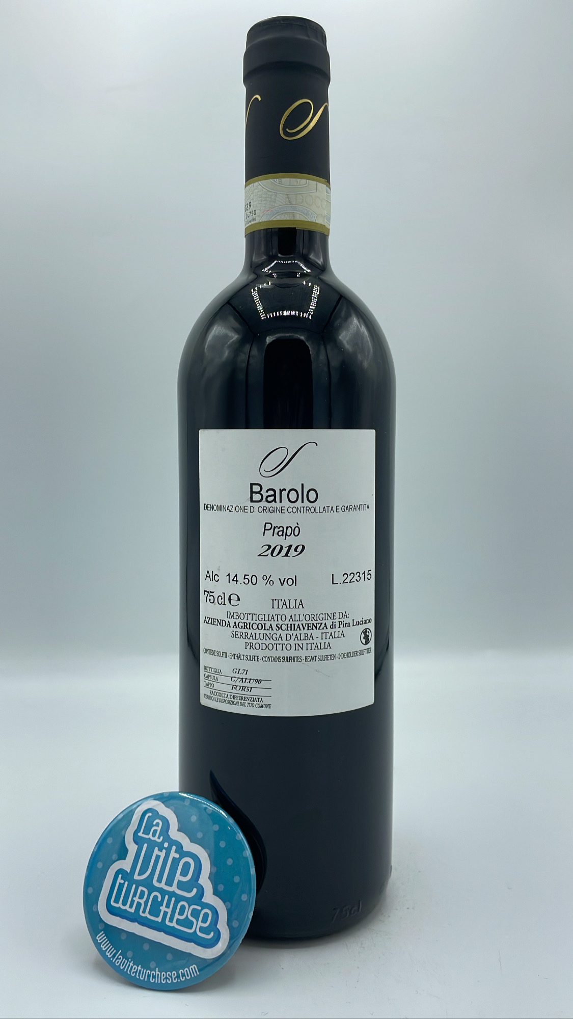 Schiavenza – Barolo Prapò – 2019 - La vite Turchese
