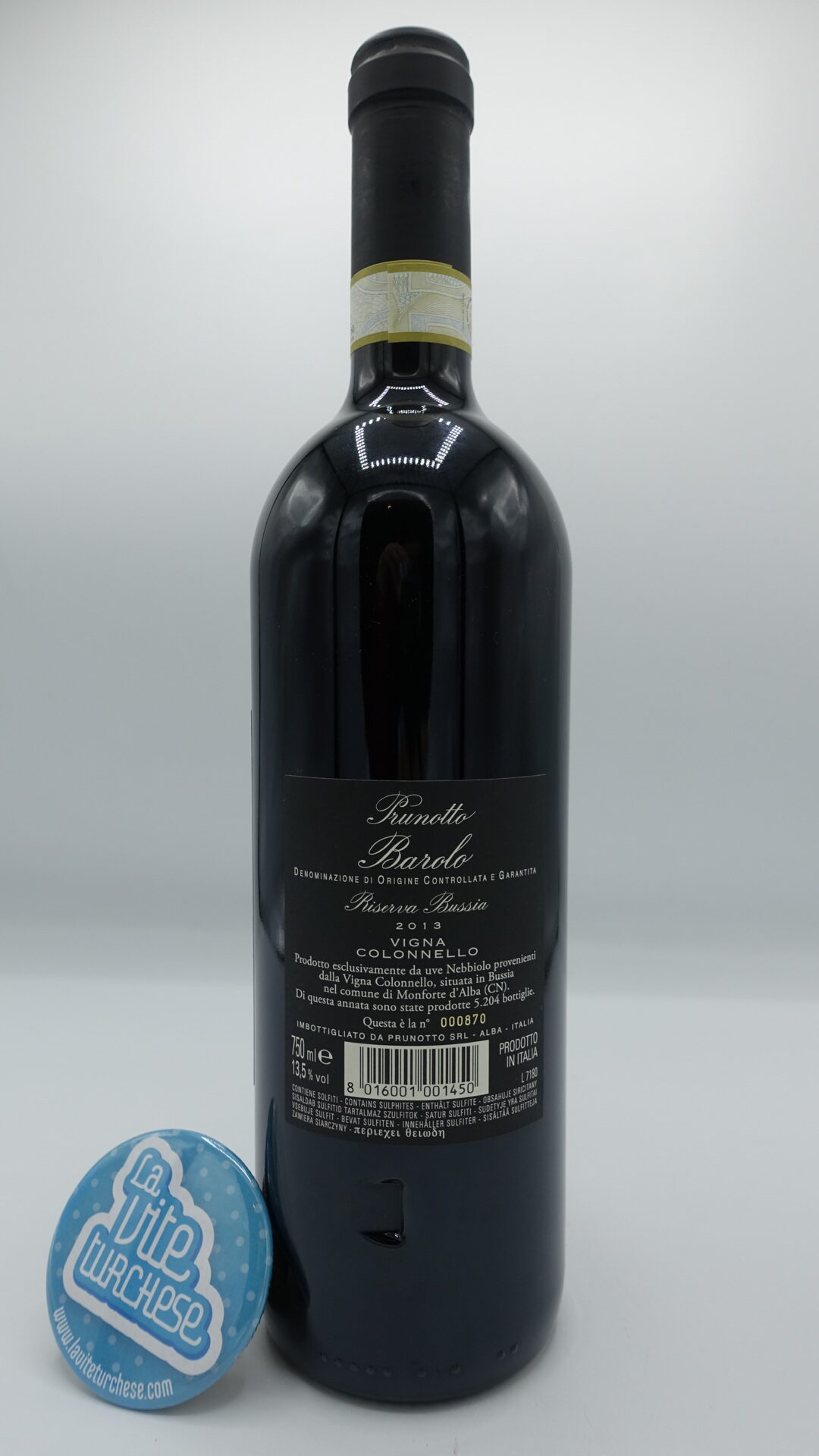 Prunotto – Barolo Riserva Bussia Vigna Colonnello – 2013 - La vite Turchese