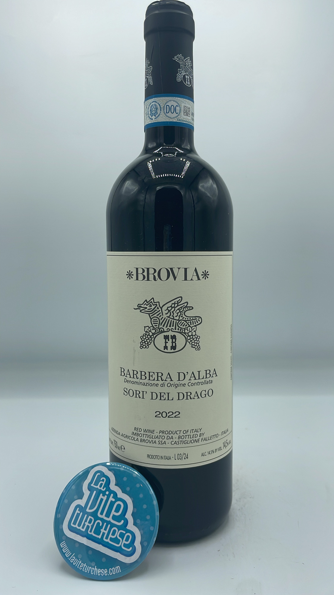 Brovia – Barbera d’Alba Sori’ del Drago – 2022 - La vite Turchese